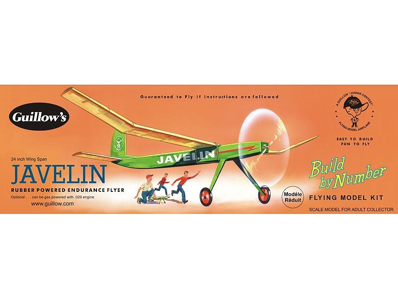 Guillows Javelin Rubber Power Free Flight Kit #603, Model Shop Leeds