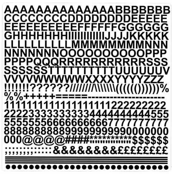 BECC 8mm White Vinyl Lettering VL8White, Model Shop Leeds