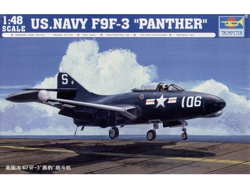Trumpeter 1:48 US Navy F9F-3 Panther 02834, Model Shop Leeds