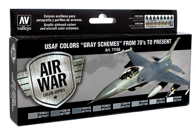 Vallejo Air War Paint USAF Colours Grey Schemes 70s to Present Day ...