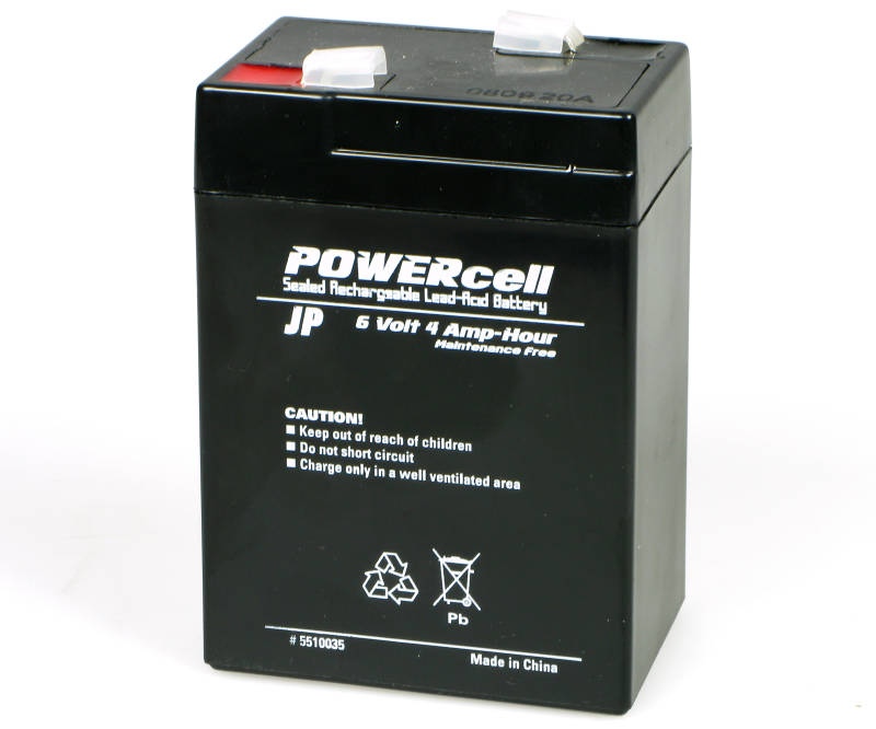 JP Powercell 6V 4Ah Sealed Lead Acid Gel Battery 5510035, Model Shop Leeds