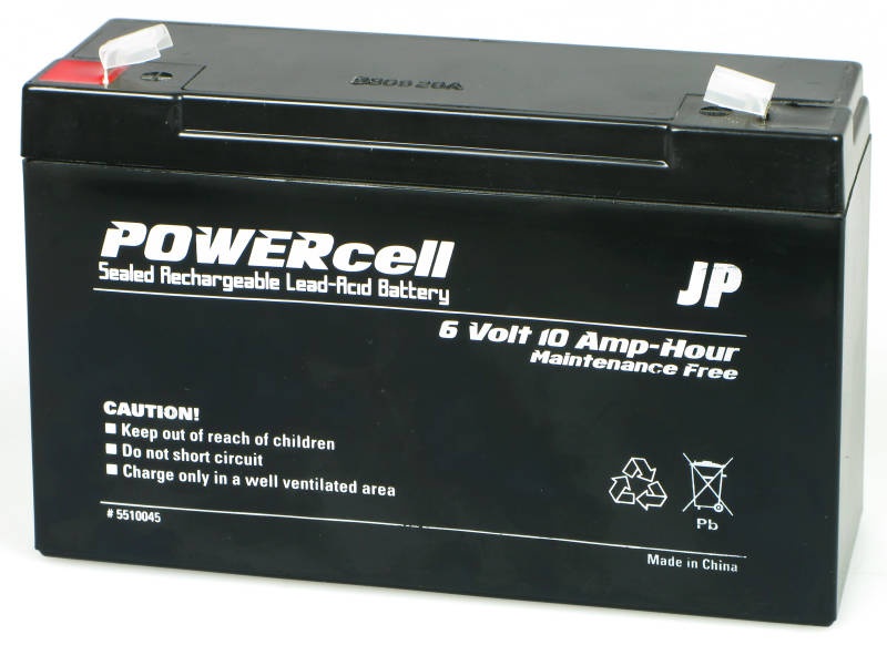 JP Powercell 6V 10Ah Sealed lead acid Gel battery 5510045, Model Shop Leeds