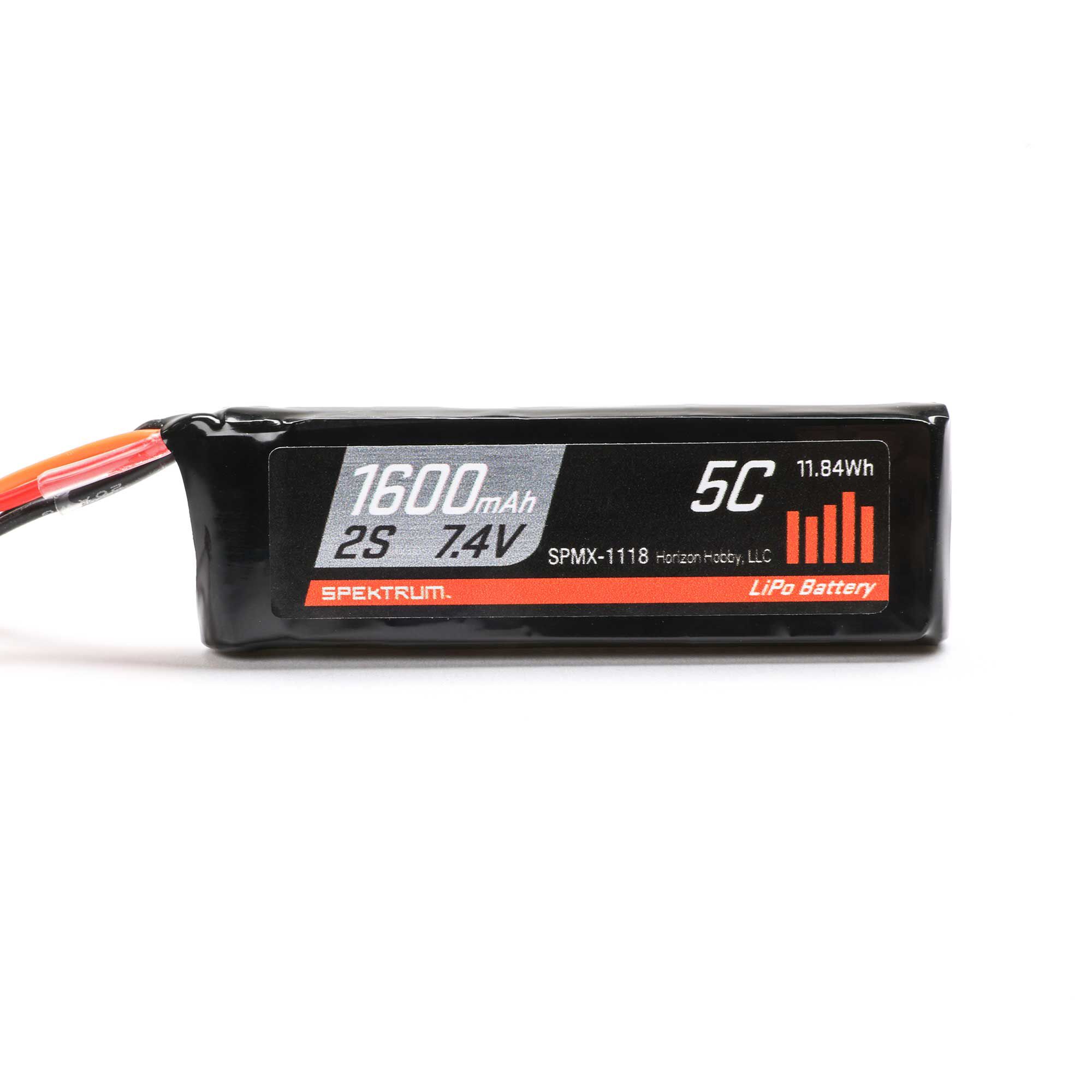 Spektrum 7.4V 1600mAh 2S 5C Receiver LiPo Battery O-SPMX-1118, Model ...